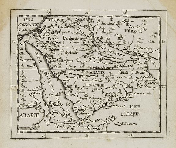 Arabie. - Old map by DU VAL, P.