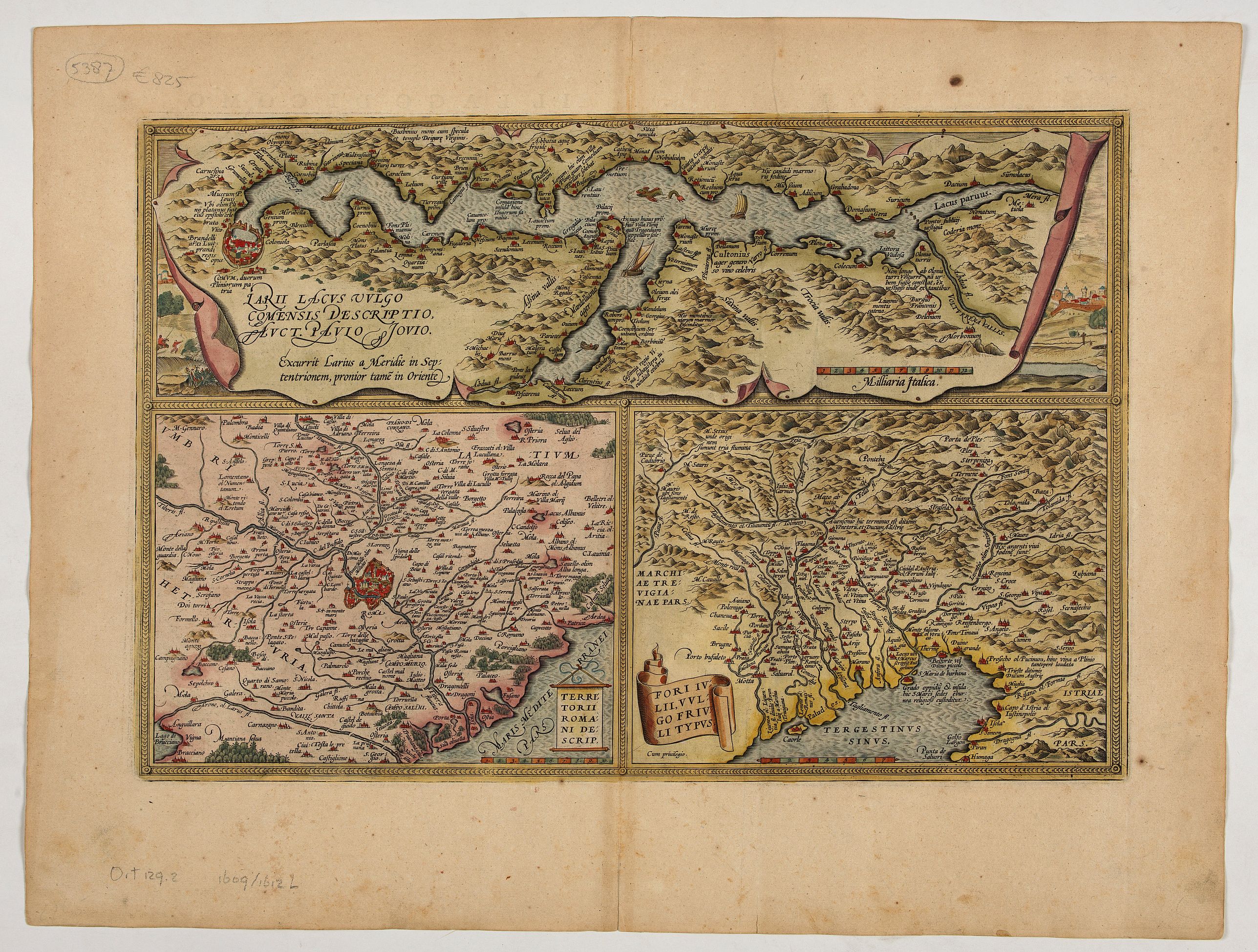 Larii Lacus Vulgo Comensis Descriptio . . . [and] Terretorii Romani ...